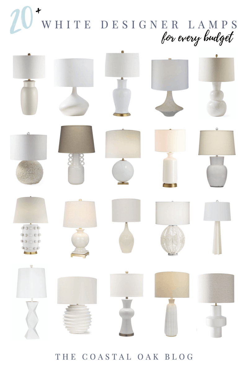 20+ White Lamps for Every Budget & Style - The Coastal Oak