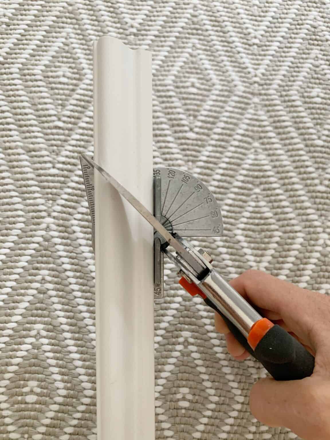 Installing Picture Frame Molding Without a Saw | The Coastal Oak