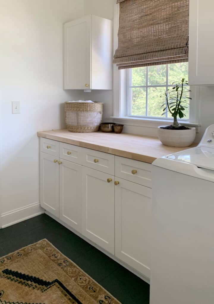 Laundry Room Butcher Block Counter Tops - The Coastal Oak