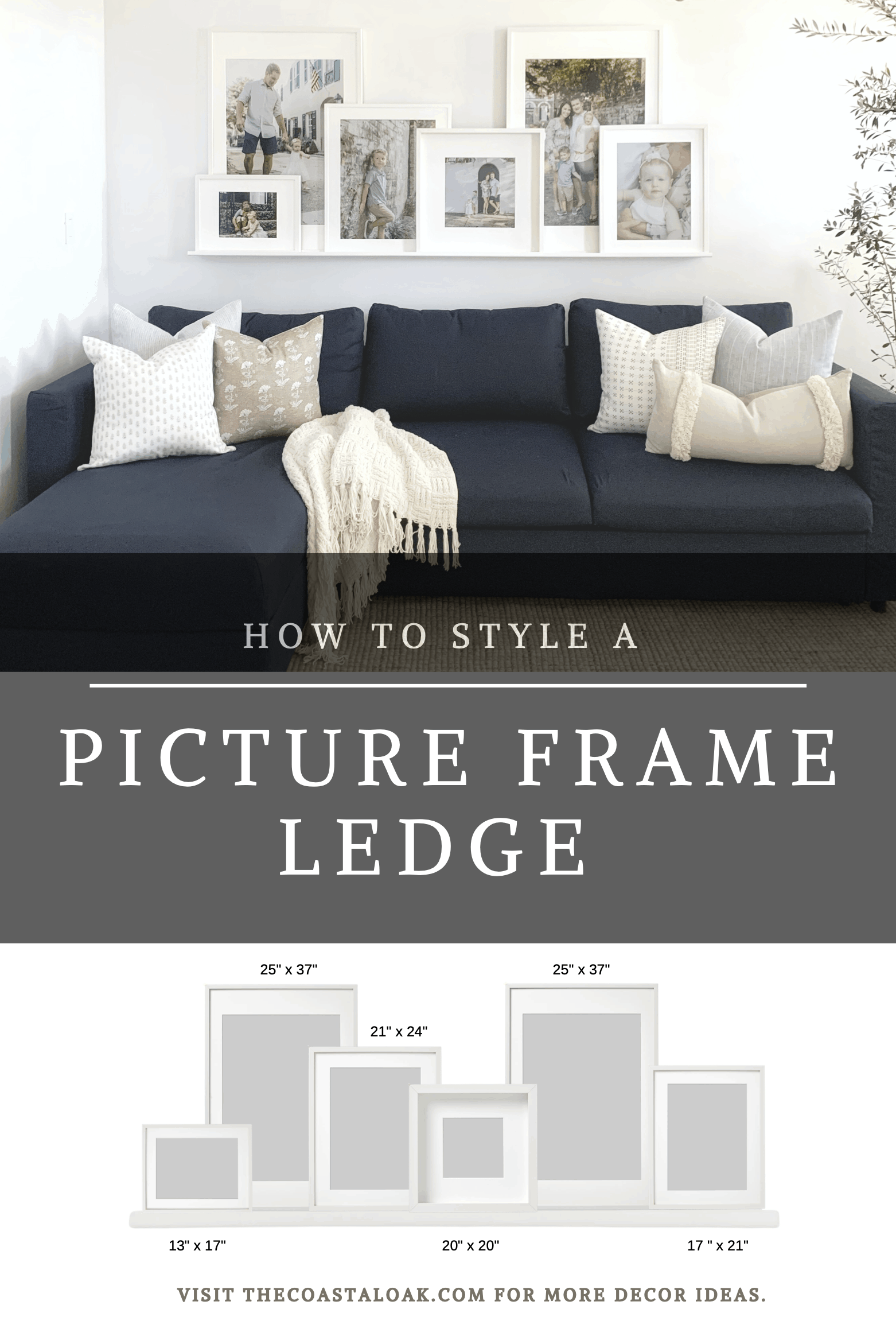 Our New Picture Frame Ledge - The Coastal Oak