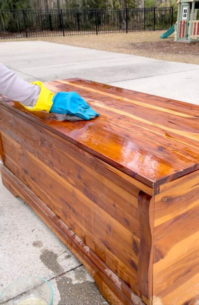 Refinishing and Bleaching Wood: My Heirloom Cedar Hope Chest - The ...