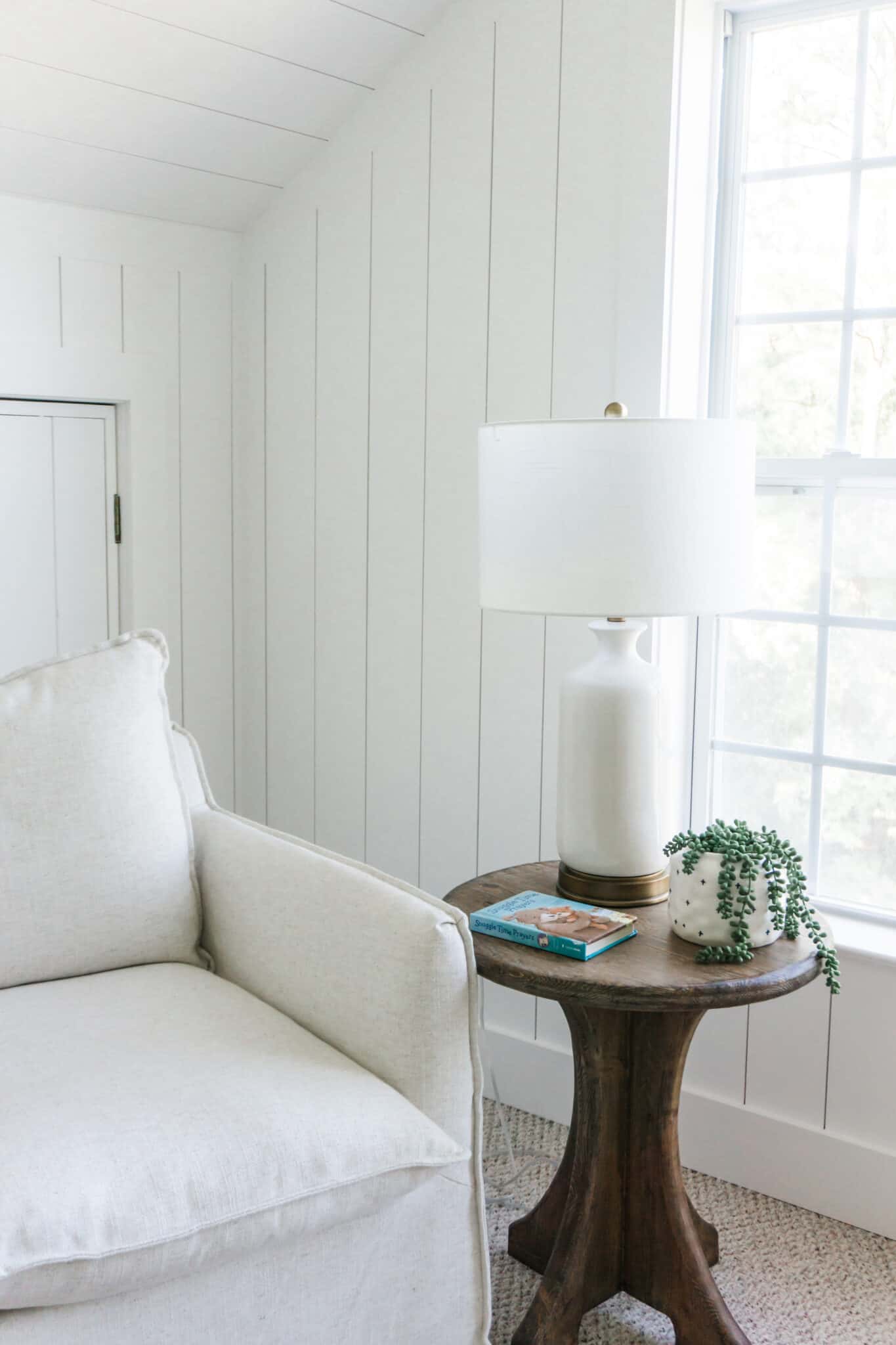 Vertical Wall and Ceiling Shiplap in the Nursery - The Coastal Oak