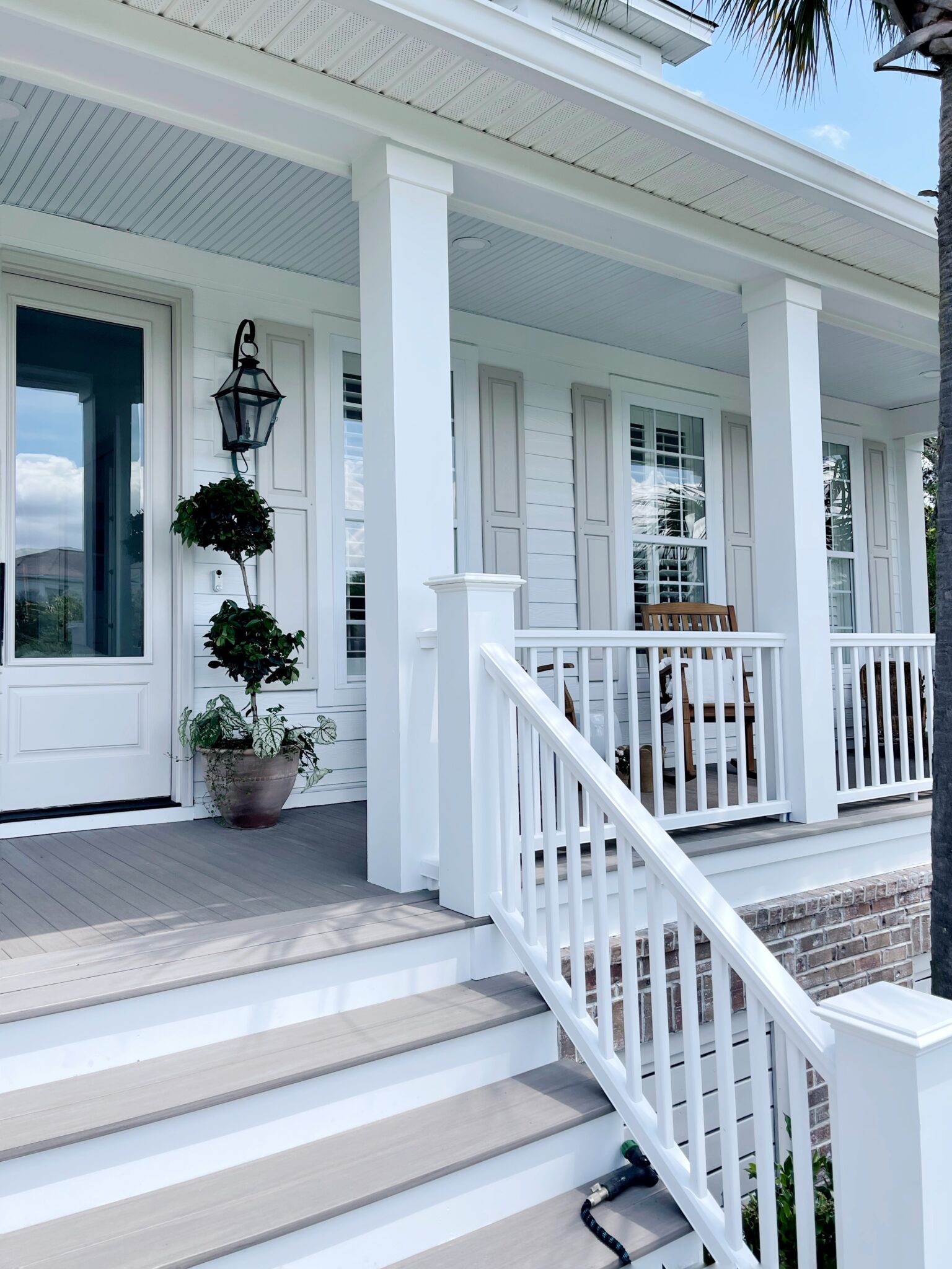 A Coastal Porch Makeover with Composite Decking | The Coastal Oak