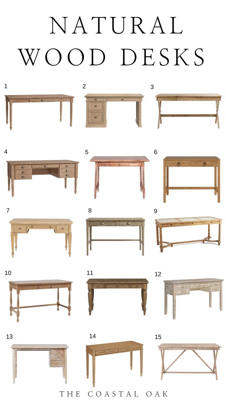 Natural Wood Desk | The Coastal Oak