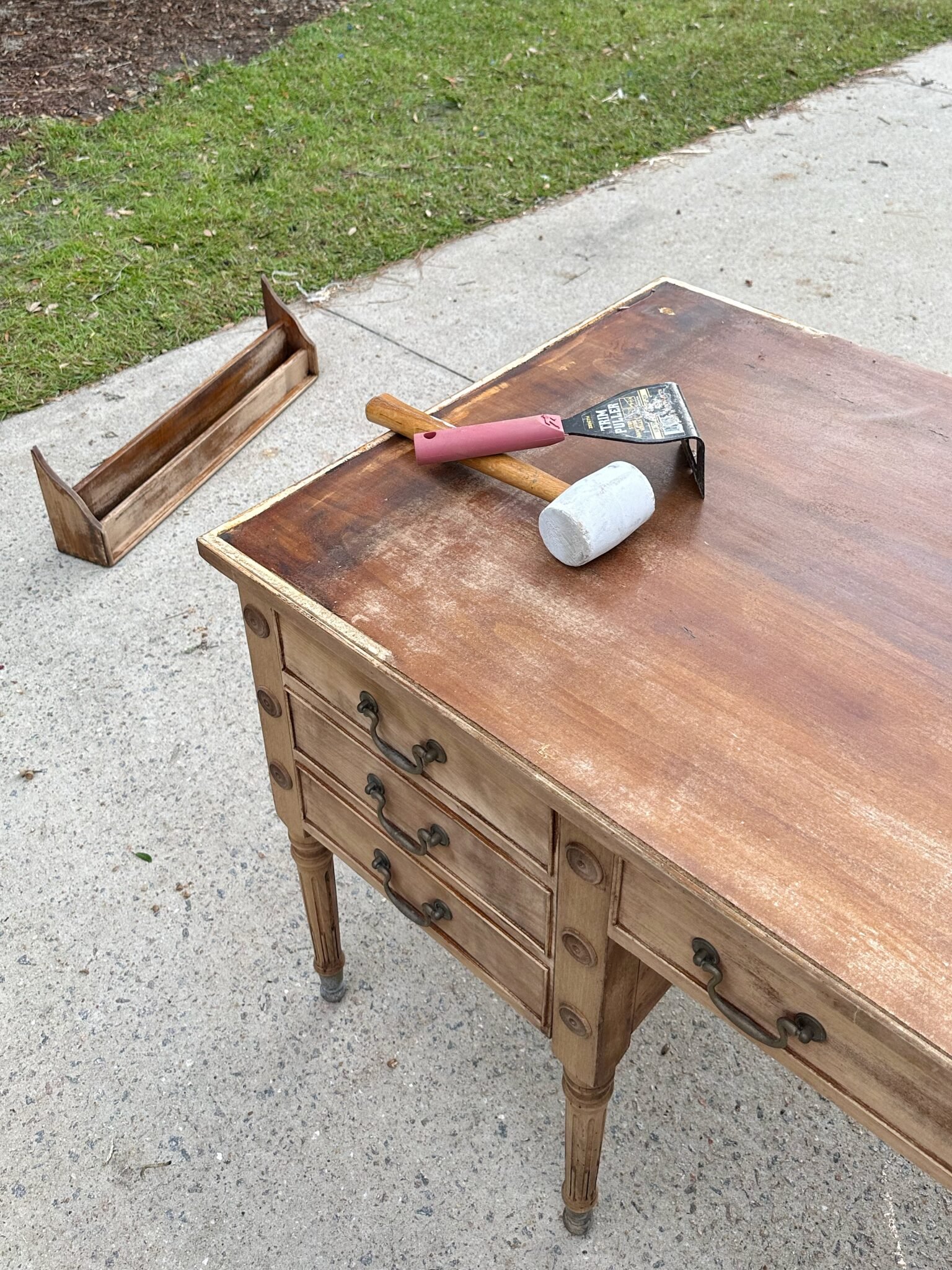 How to Refinish an Antique Writing Desk - The Coastal Oak
