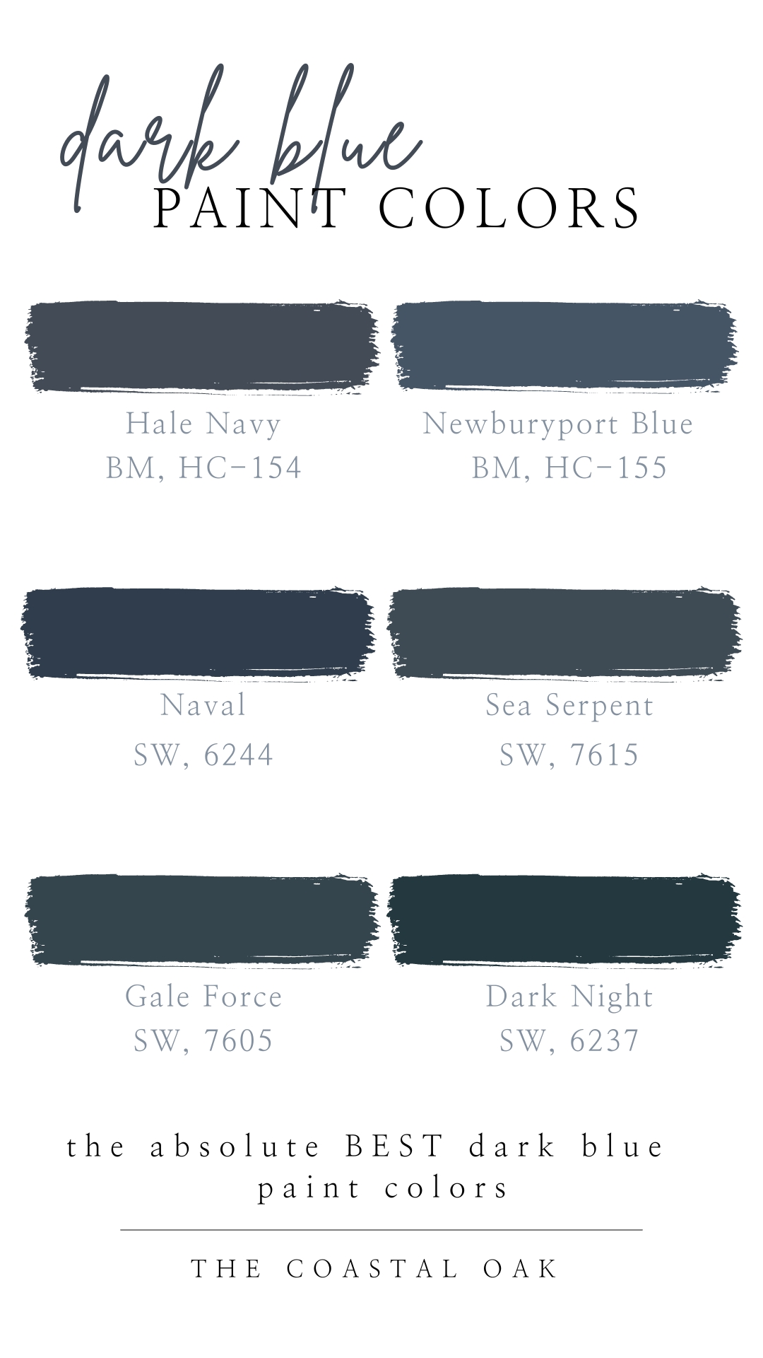 The Best Dark Blue Paint Colors | The Coastal Oak