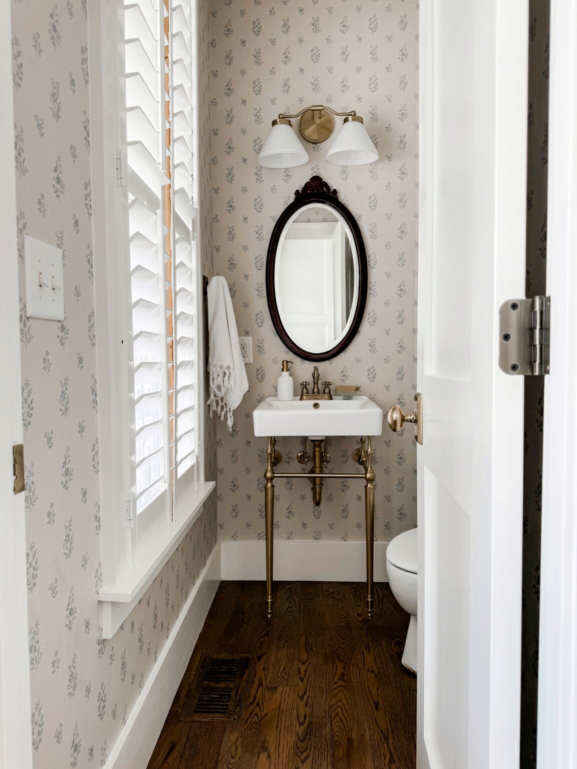 Powder Room with Console Sink | The Coastal Oak